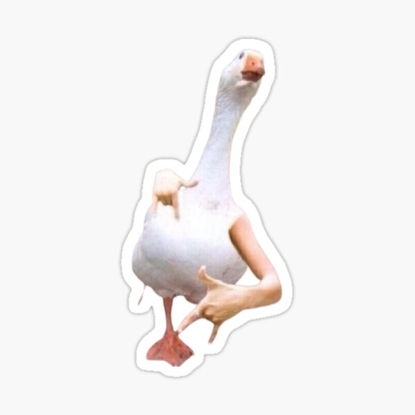 "duck with human arms meme" Sticker by Chelsea-FC | Redbubble