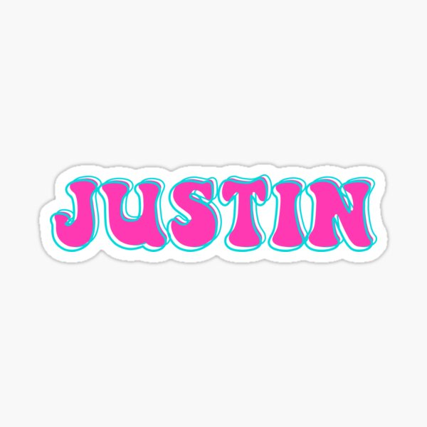 "JUSTIN Name - JUSTIN Name Cute Design" Sticker by Custom-Name | Redbubble