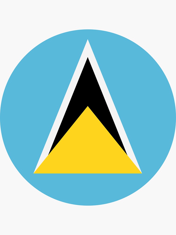"Saint Lucia, Saint Lucia" Sticker by all-flags | Redbubble