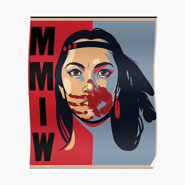 "MMIW Awareness Native American Woman Artwork For The Missing And ...
