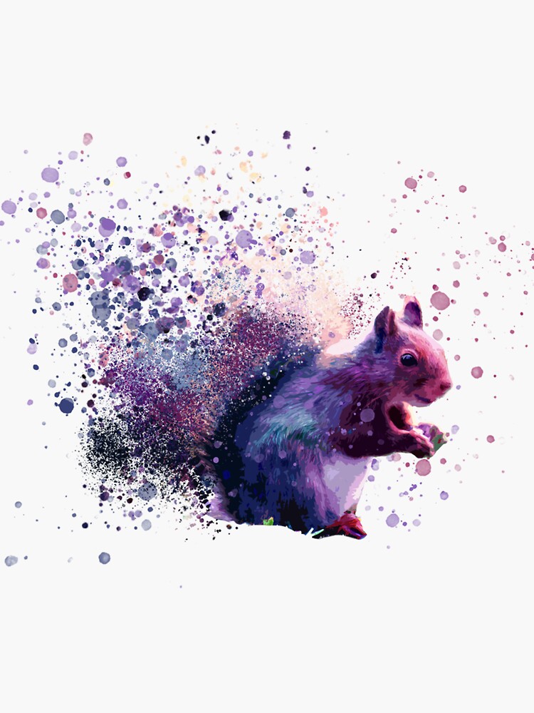 "Exploding Squirrel Sticker" Sticker by MaximilianWolf | Redbubble