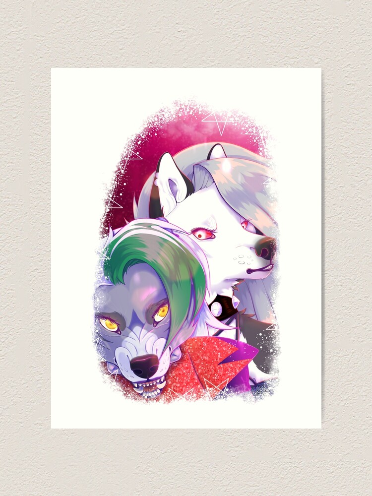 "Roxanne Wolf (FNAF security breach) & Loona (Helluvaboss)" Art Print ...