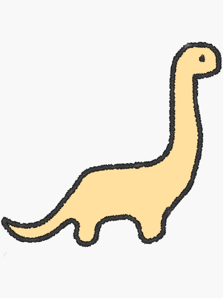 "Yellow Brontosaurus Sticker" Sticker for Sale by KatharinaMund | Redbubble