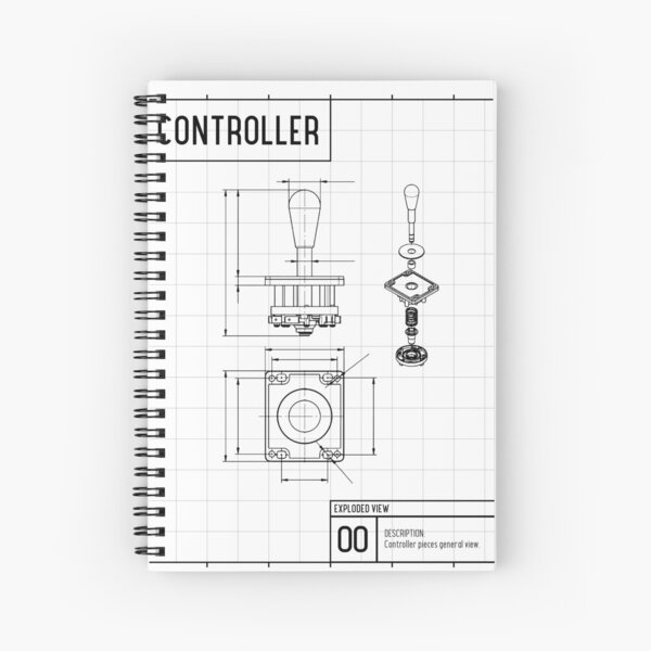 "Exploded View Controller Diagram" Spiral Notebook by ZenMonkey2022 ...