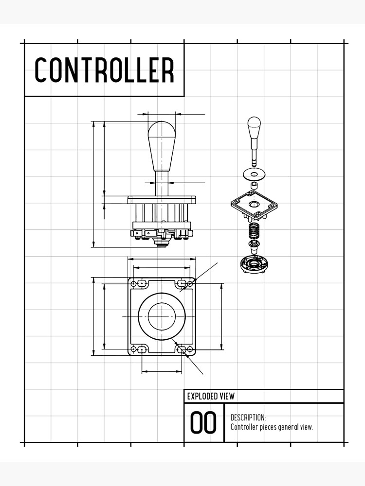 "Exploded View Controller Diagram" Poster for Sale by ZenMonkey2022 ...