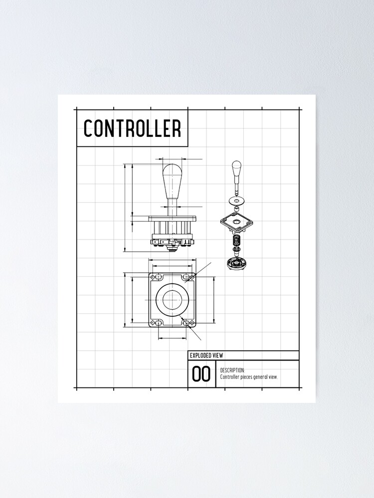 "Exploded View Controller Diagram" Poster for Sale by ZenMonkey2022 ...