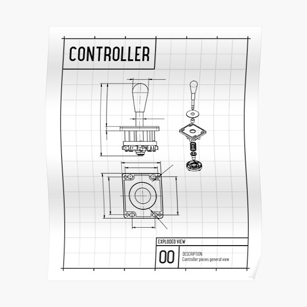 "Exploded View Controller Diagram" Poster for Sale by ZenMonkey2022 ...