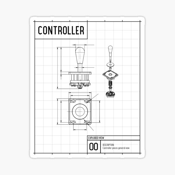 "Exploded View Controller Diagram" Sticker for Sale by ZenMonkey2022 ...