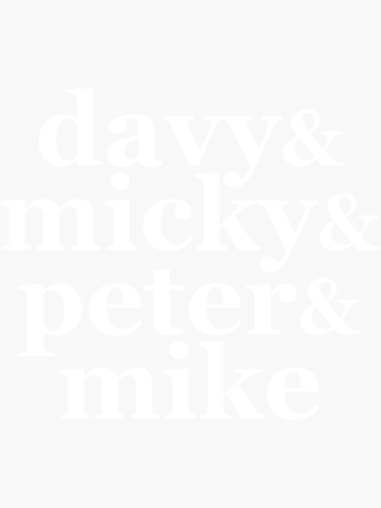 "The Monkees Members " Sticker for Sale by UniqueMonkees | Redbubble