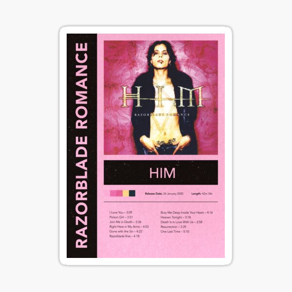 "Him Band Razorblade Romance Poster Minimal Heartagram Him Logo ...