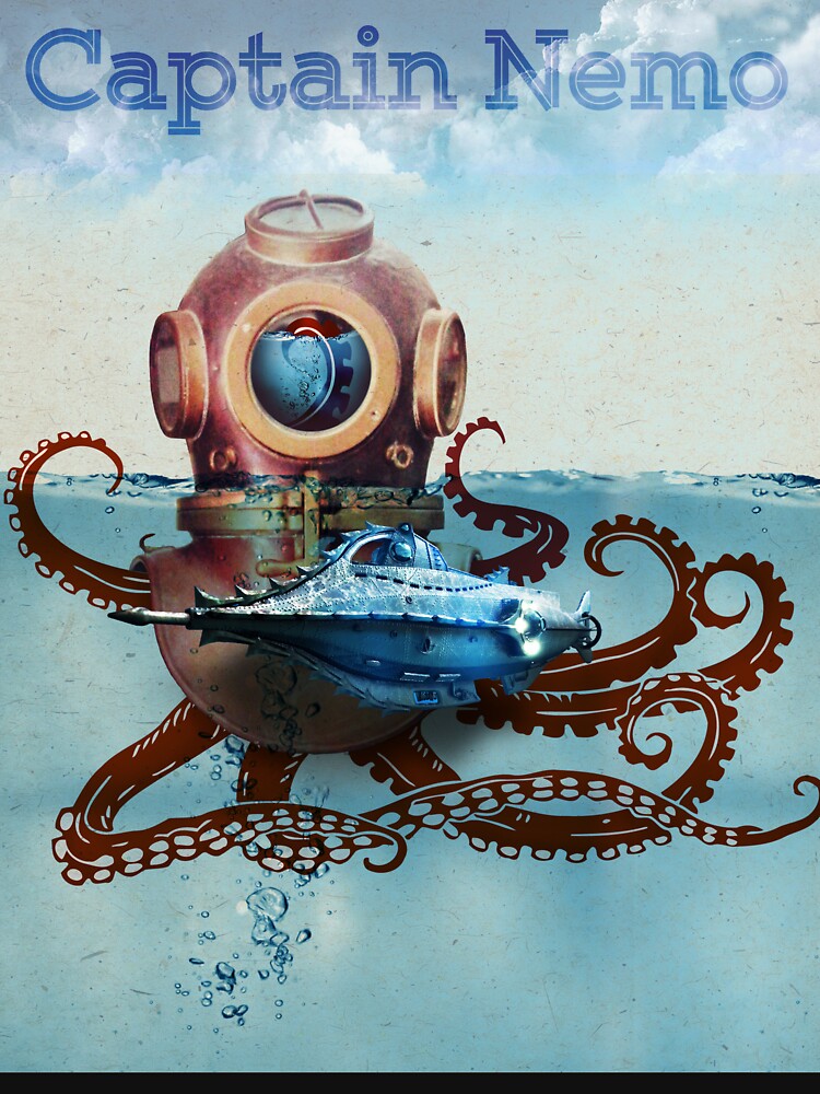 "Captain Nemo" T-shirt by Nostromo71 | Redbubble