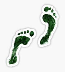 Green Footprint Stickers | Redbubble