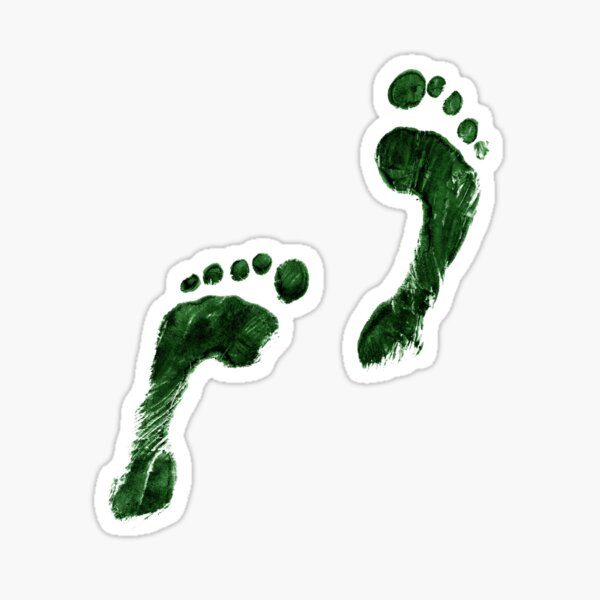 Green Footprint Stickers | Redbubble