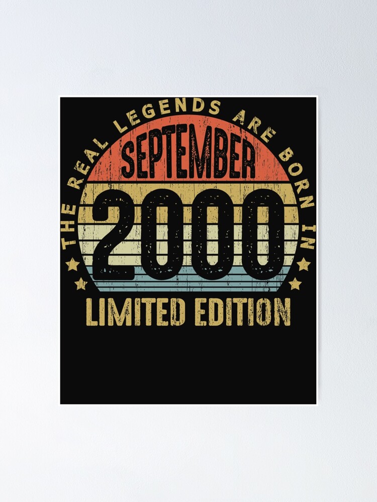 Póster «Septiembre de 2000 Nacido en septiembre de 2000 Regalo de ...