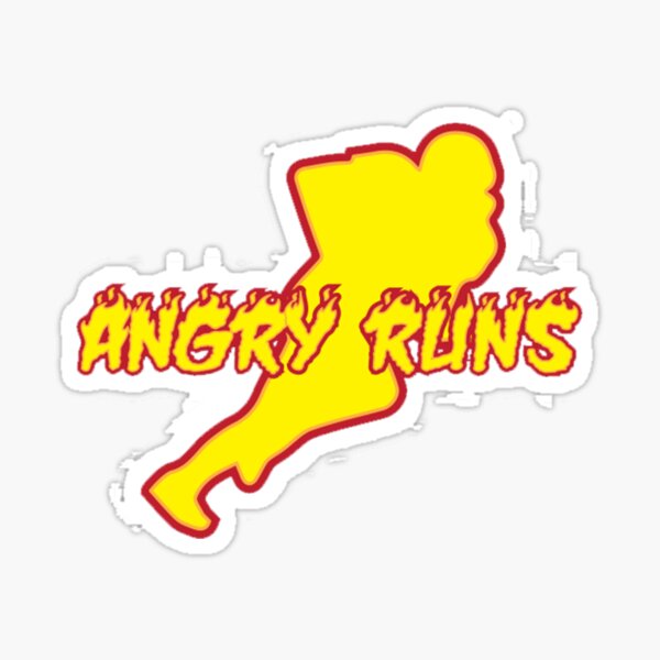 "angry runs" Sticker for Sale by THESLIMUT | Redbubble