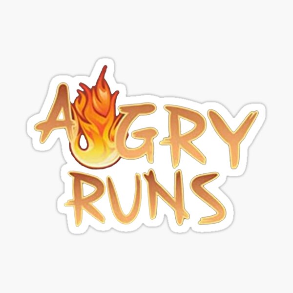"angry runs" Sticker for Sale by THESLIMUT | Redbubble