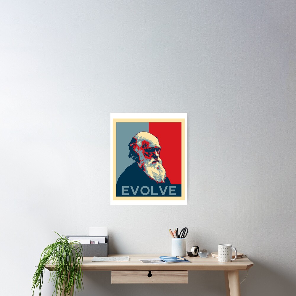 "Charles Darwin Evolve Evolution" Poster for Sale by jasonhoffman ...