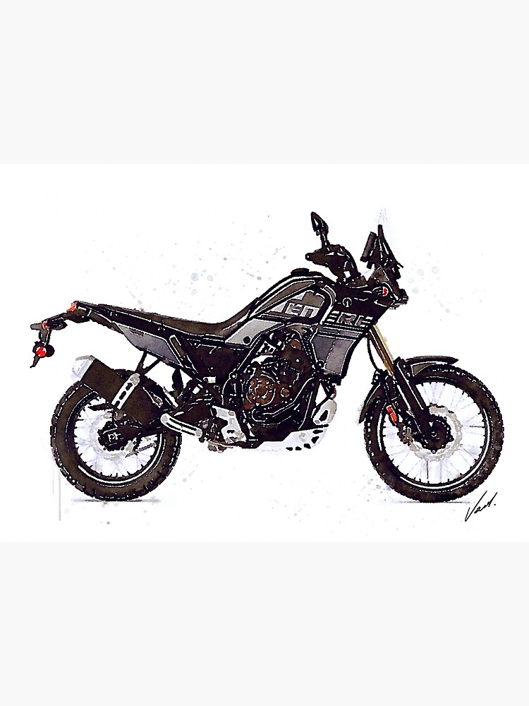"Adventure Sport Motorcycle Tenere 700 black - original artwork by Vart ...