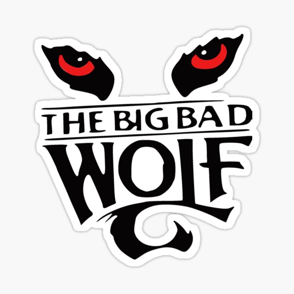 "The Big Bad Wolf Sticker" Sticker for Sale by TaefAkbari | Redbubble