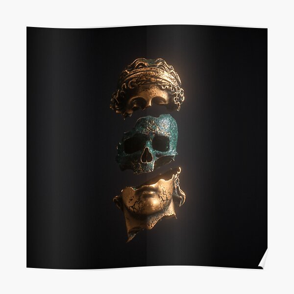 "ALBUM COVER - Apashe on Behance | Vaporwave art, Skull art, gold skull ...