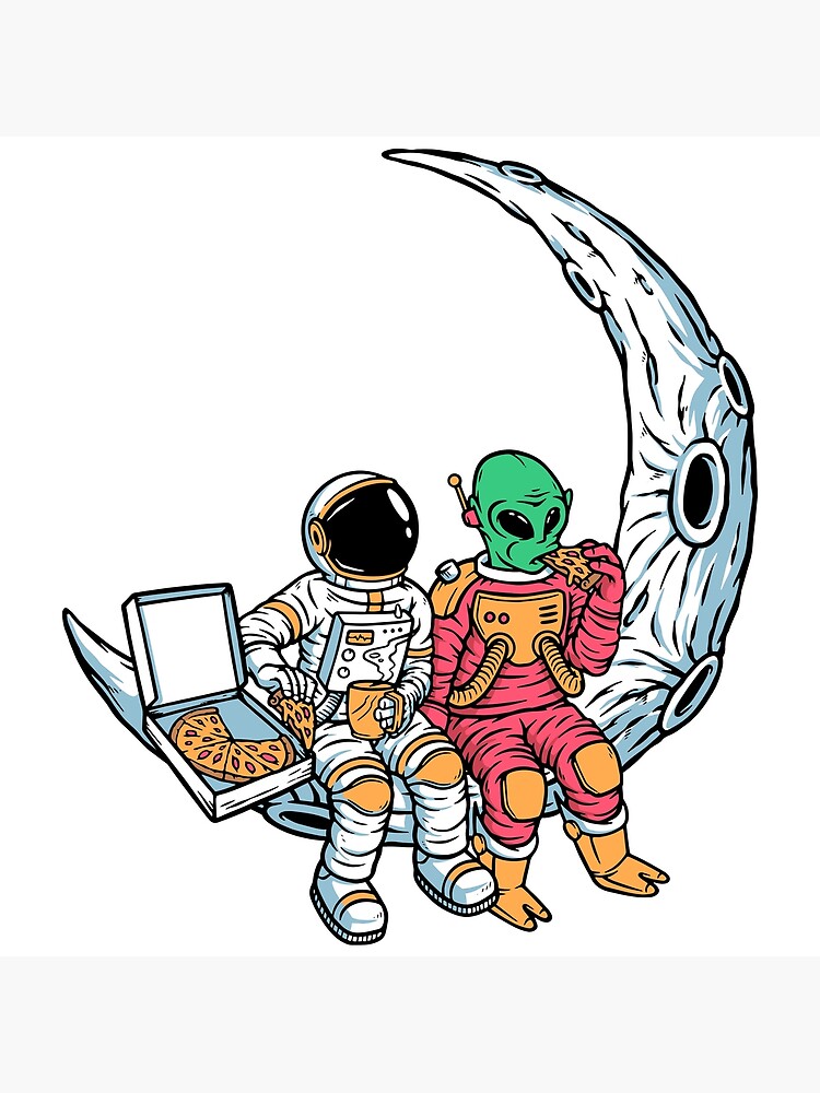 "astronaut and alien chilling together" Art Print for Sale by starxlite ...
