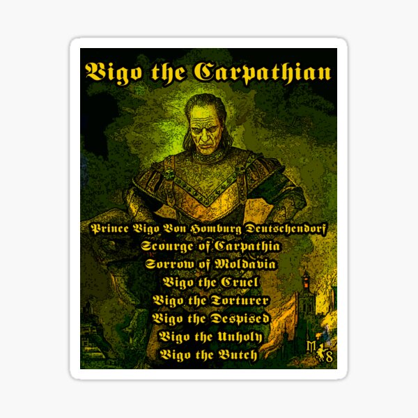 "Vigo the carpathian" Sticker for Sale by MetalSatyrShop | Redbubble