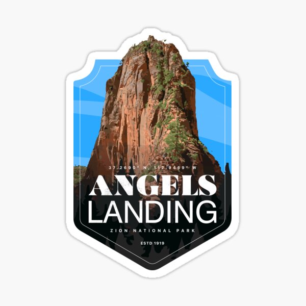 "Angels Landing" Sticker for Sale by ICONZ80 | Redbubble