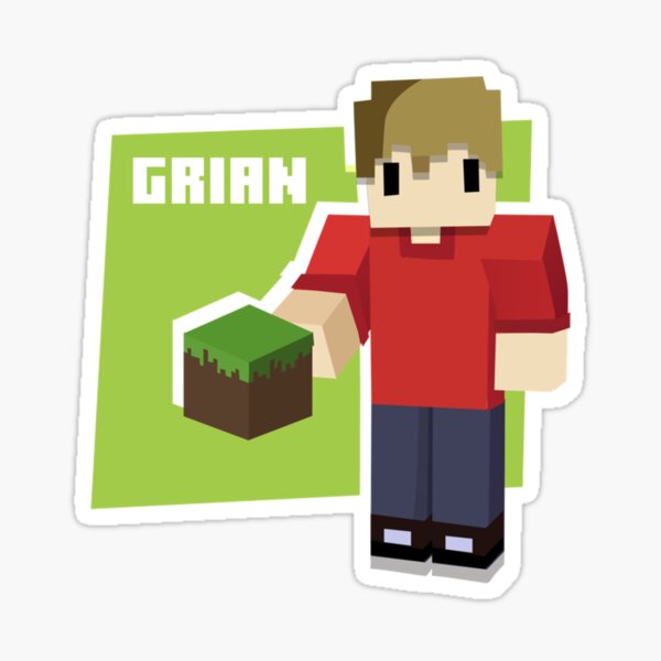 "Grian Hermit " Sticker by KristenDevelli1 | Redbubble