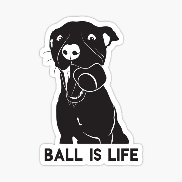 "Ball is Life, pitbull" Sticker by FuseTheory | Redbubble