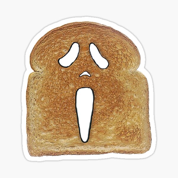 "Toast Face" Sticker for Sale by LizardQueen90 | Redbubble
