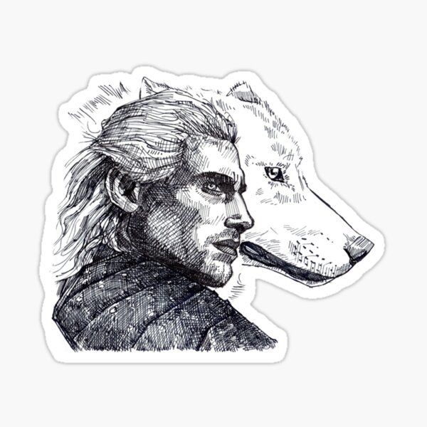 Bumper Stickers White Wolf Sticker Geralt Sticker Geralt of Rivia ...