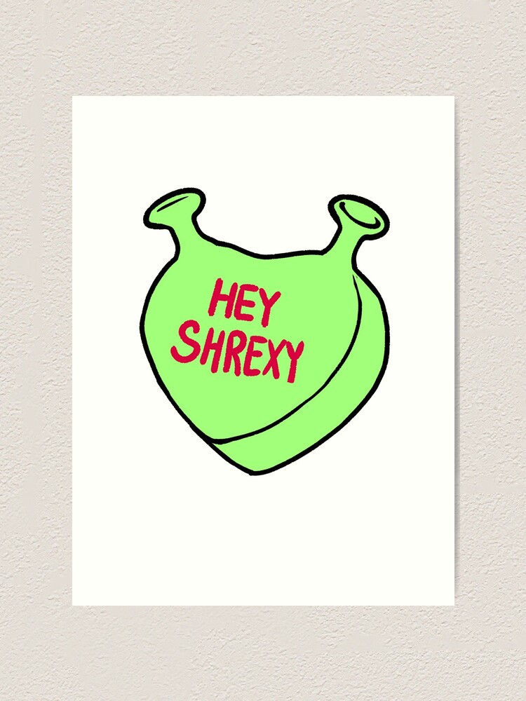 "Shrek Inspired Candy Heart" Art Print for Sale by Artbartcart | Redbubble