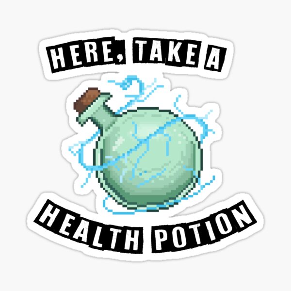 "Health Potion" Sticker for Sale by BjorniArts | Redbubble