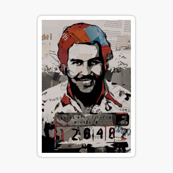 "pablo escobar Collage Art" Sticker for Sale by Infinity-Media | Redbubble