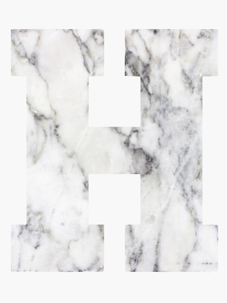 ""H" marble letter" Sticker for Sale by kaceygreen | Redbubble