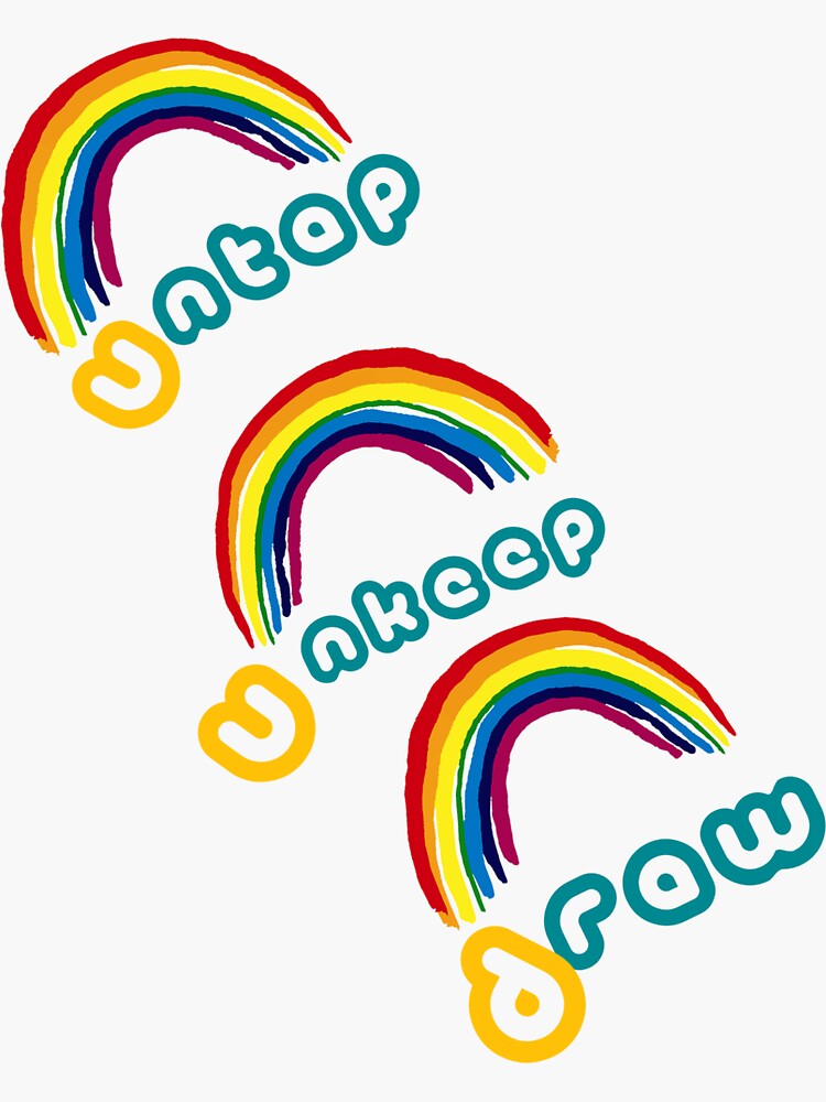"UNTAP UNKEEP DRAW funny rainbow shirts" Sticker for Sale by golden ...