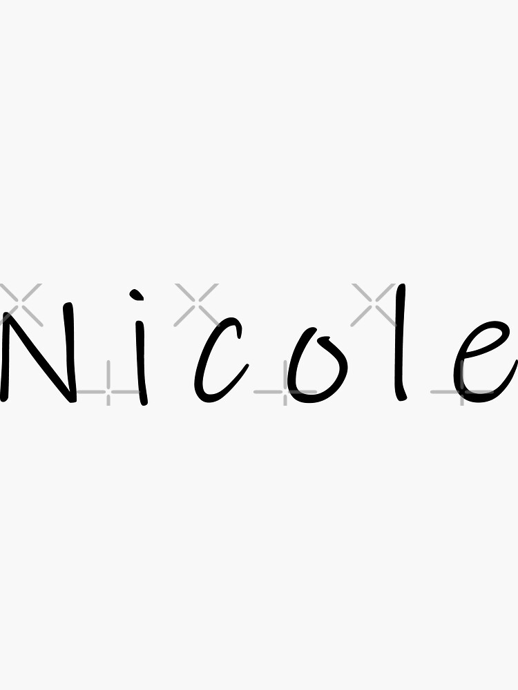 "Nicole name" Sticker for Sale by gmstockstudio | Redbubble