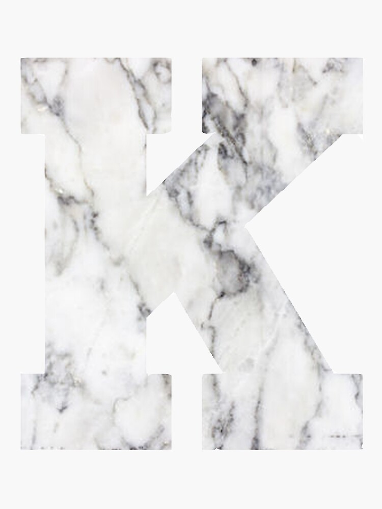 ""K" marble sticker" Sticker for Sale by kaceygreen | Redbubble