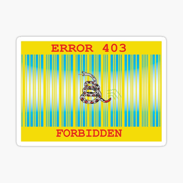 "Error 403" Sticker by Laviniaakurei | Redbubble