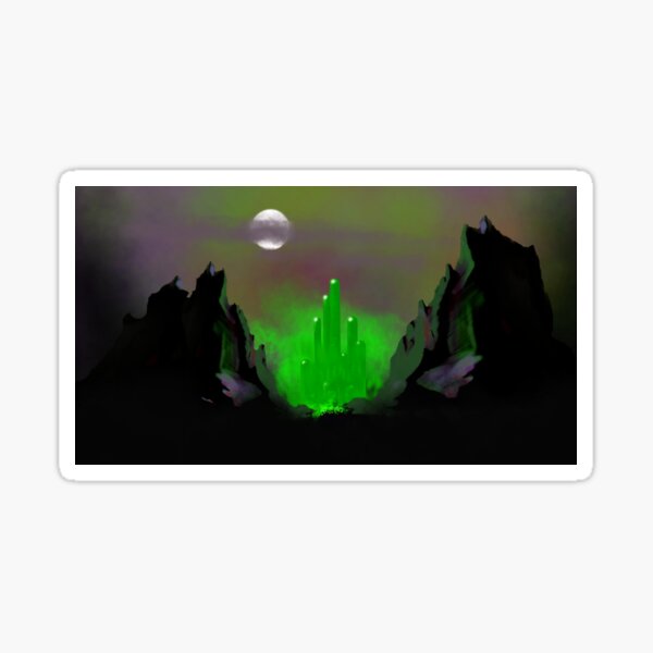 "Emerald City Skyline 1" Sticker by benjhanes | Redbubble