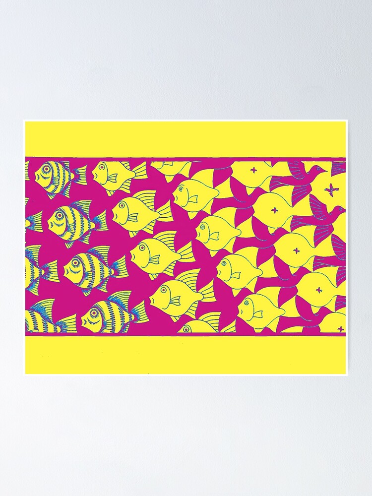 "Escher PoP Fish" Poster by PoP-Studio-ArT | Redbubble