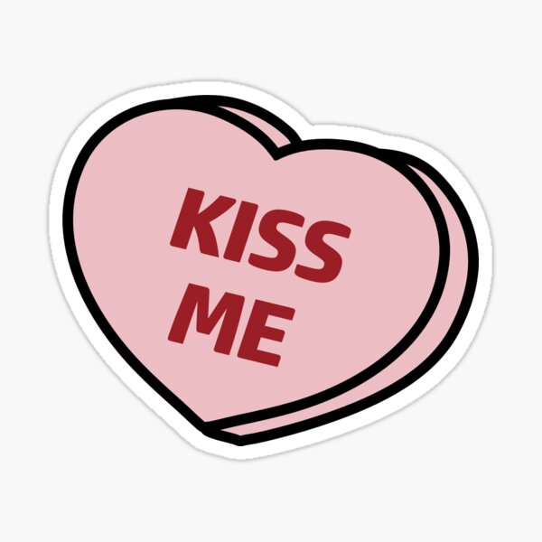 "Heart Candy - Kiss Me" Sticker by ekiso | Redbubble