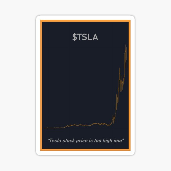 "$TSLA graph" Sticker for Sale by Bogey-Boss | Redbubble