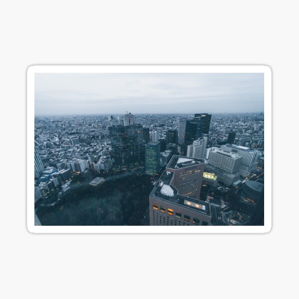 "Tokyo Skyline " Sticker by mariopopescu | Redbubble
