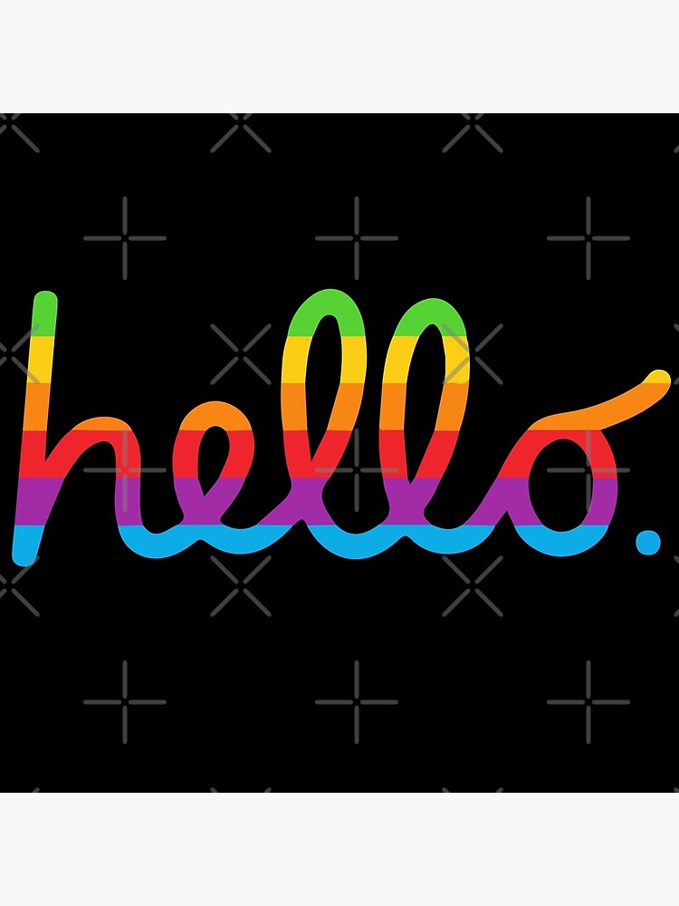 "Hello - Rainbow" Poster for Sale by Store-Designify | Redbubble