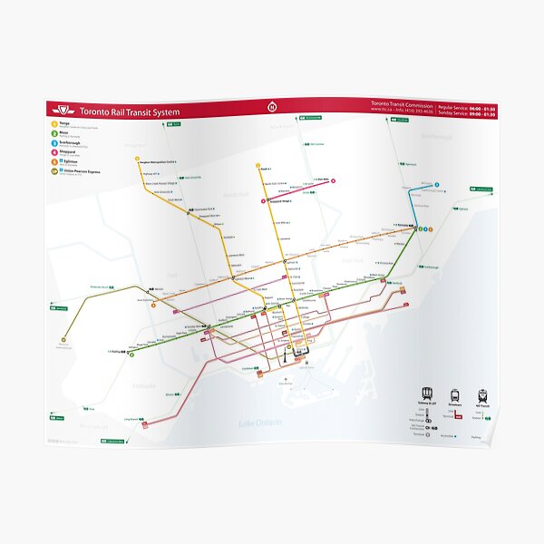 "TTC System Map (Concept)" Poster for Sale by Nick Caron | Redbubble