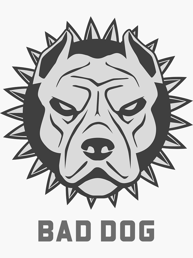 "Scary Bad Dog Design" Sticker for Sale by TamasClothing | Redbubble