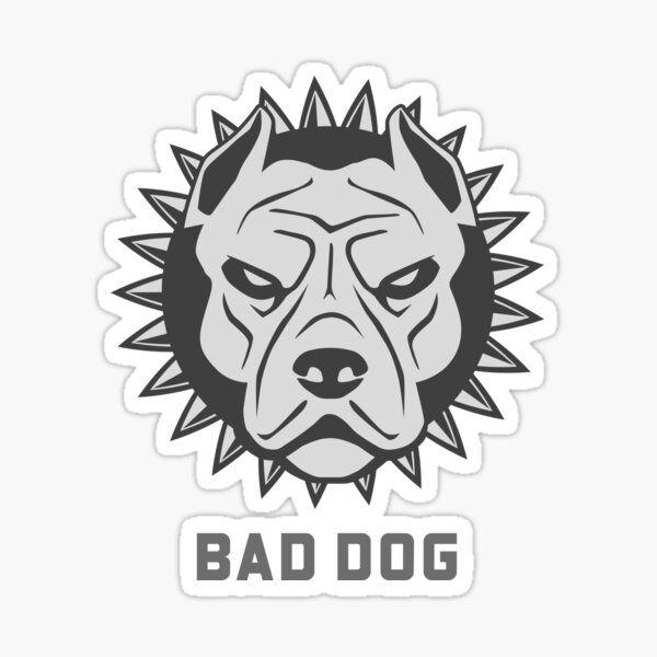 "Scary Bad Dog Design" Sticker for Sale by TamasClothing | Redbubble