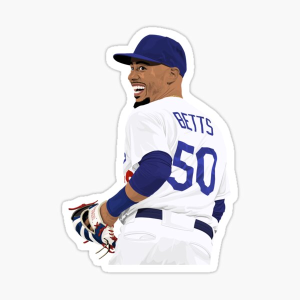 "Mookie Betts 50" Sticker by devinobrien | Redbubble