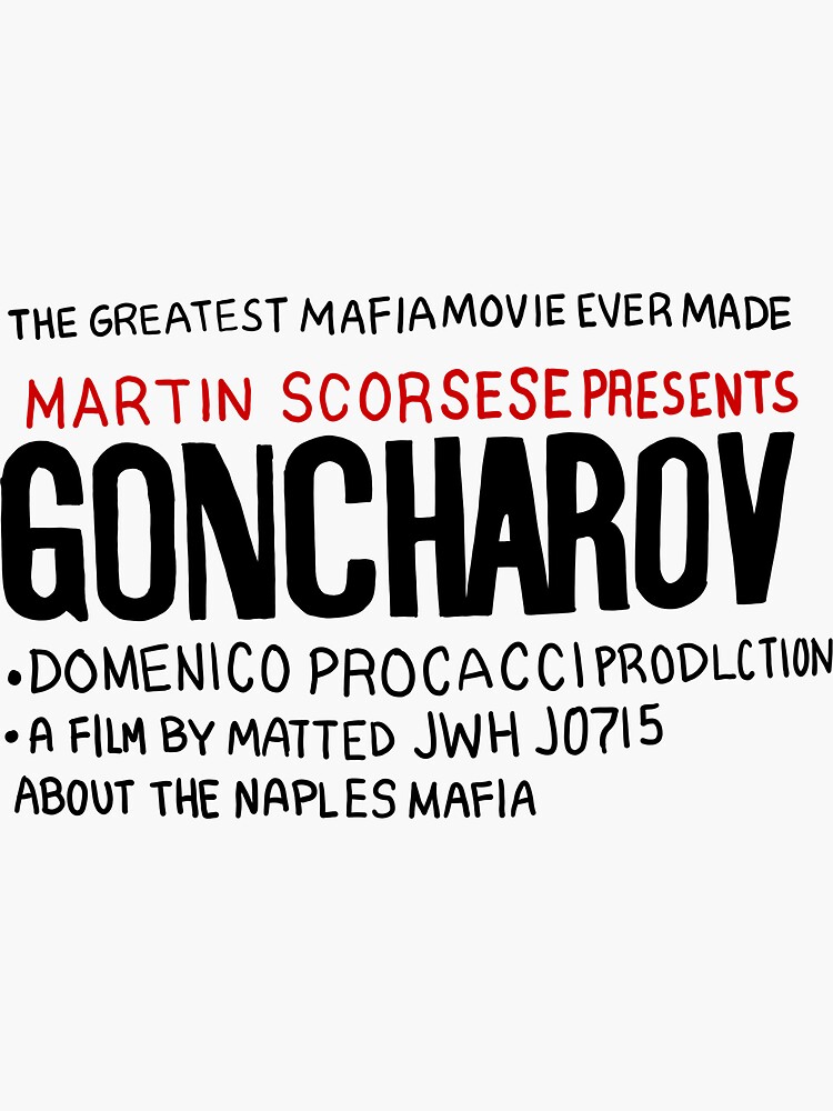 "Goncharov Label Re-creation" Sticker for Sale by Artbartcart | Redbubble